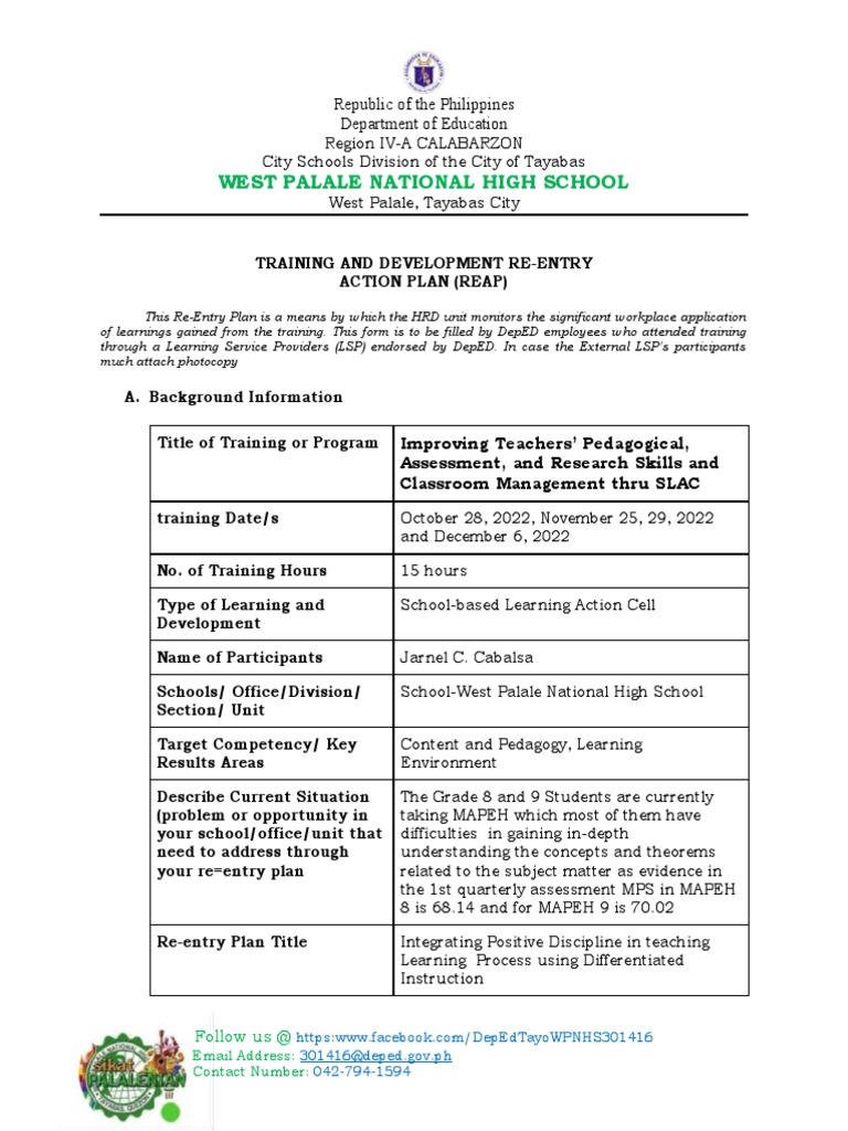 Re Entry Plan | PDF | Learning | Pedagogy
