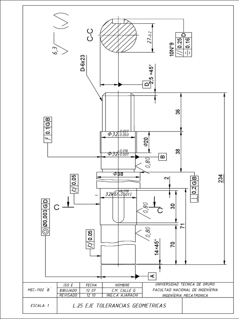 LAMINA 25 en Autocad Mechanical FNI | PDF