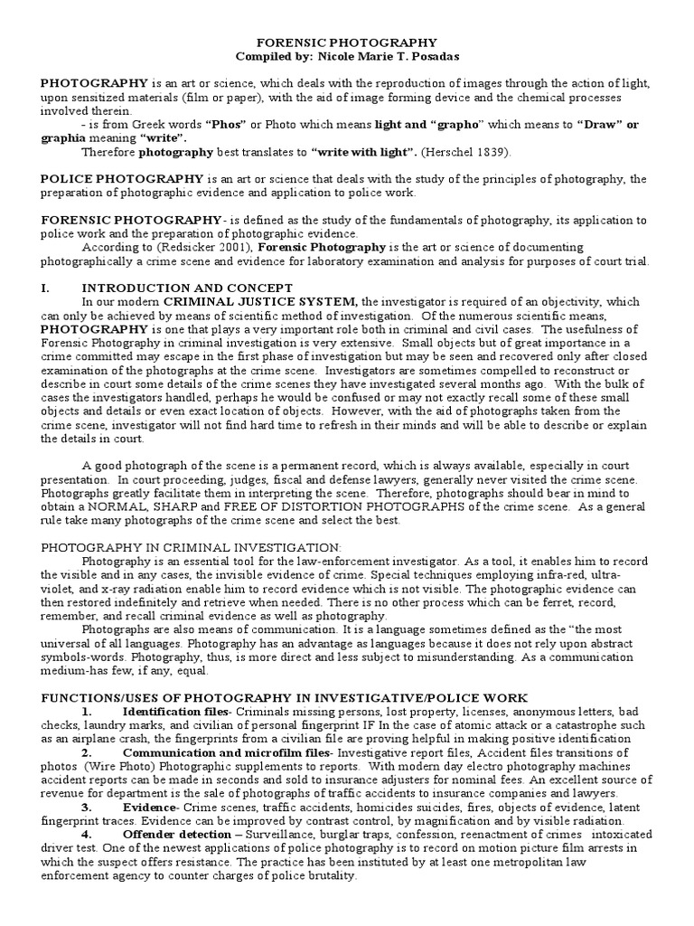 Photo Notes | PDF | Film Speed | Camera