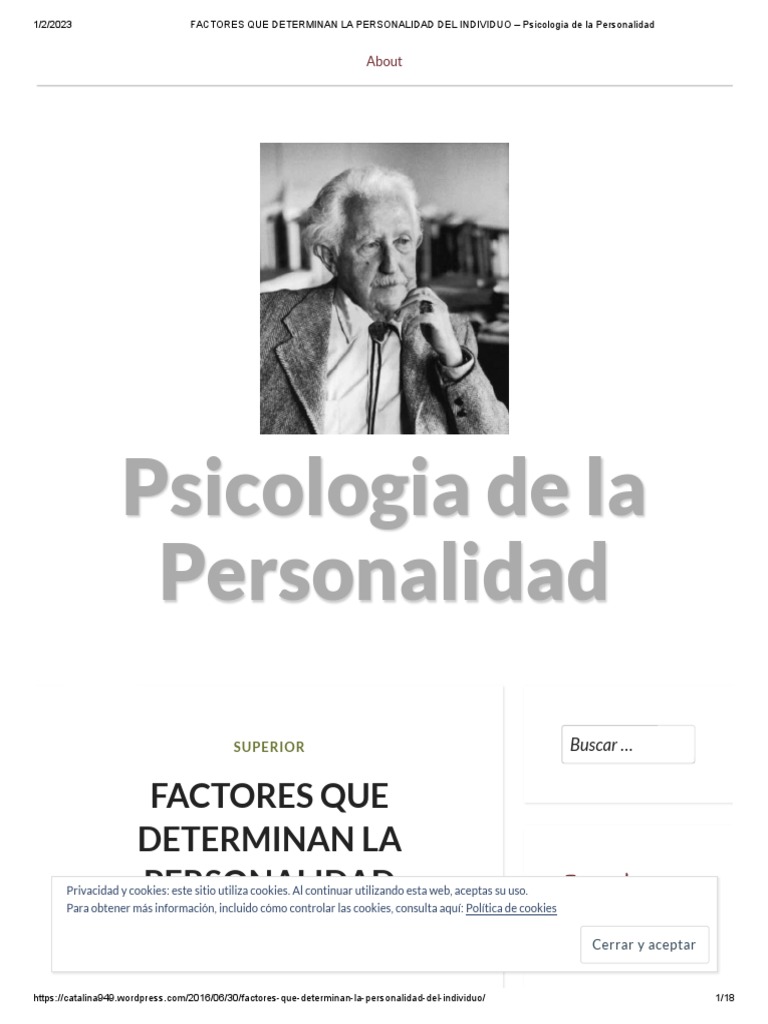 FACTORES QUE DETERMINAN LA PERSONALIDAD DEL INDIVIDUO - Psicologia de ...