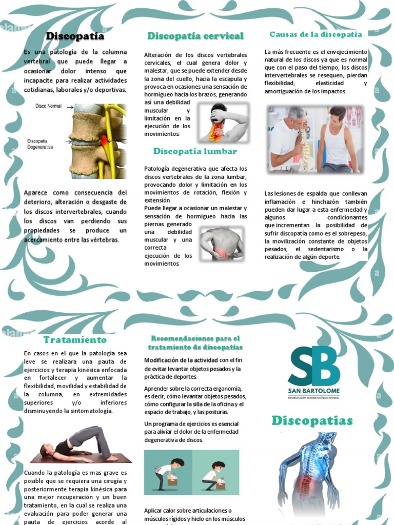Tratamiento de Discopatía Lumbar y Cervical | PDF | La columna ...