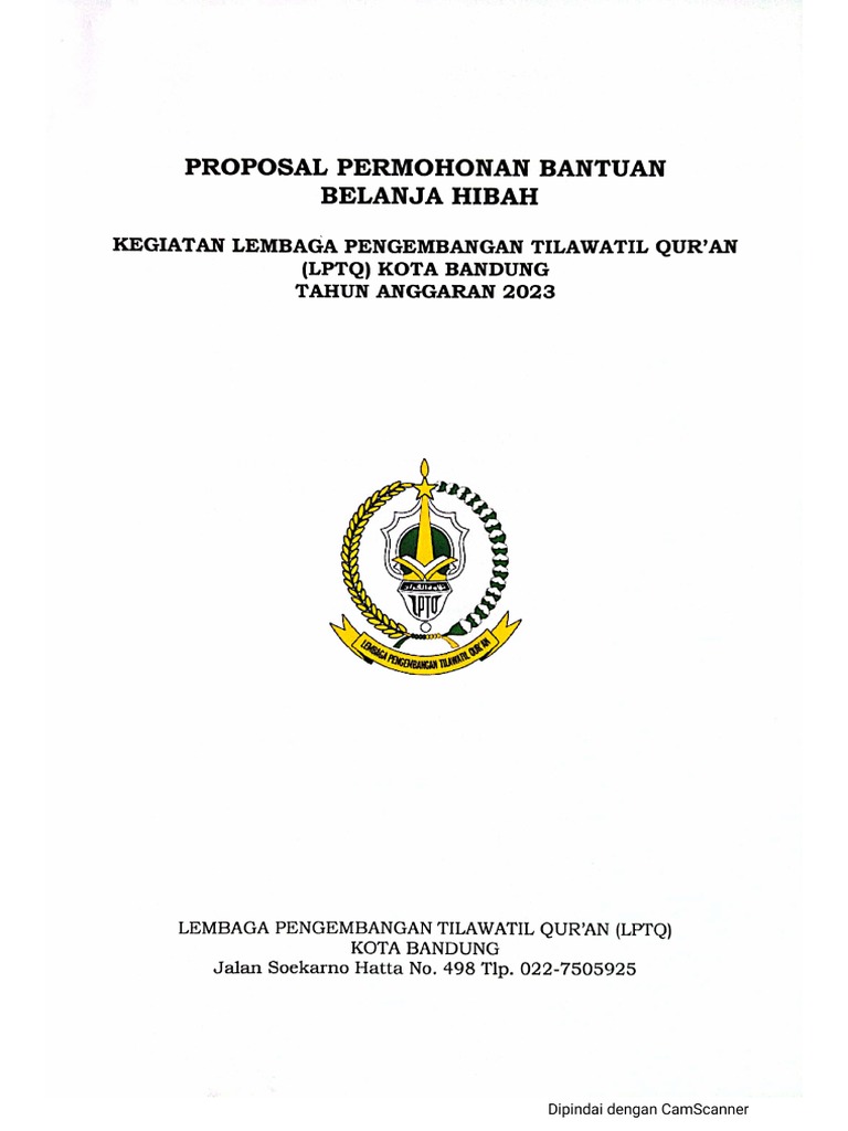 Contoh Proposal MTQ | PDF