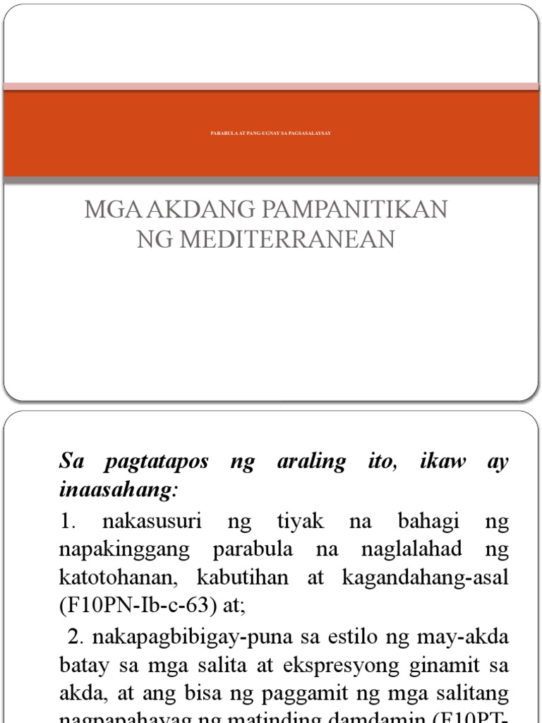 Aralin 2 - Filipino 10 | PDF