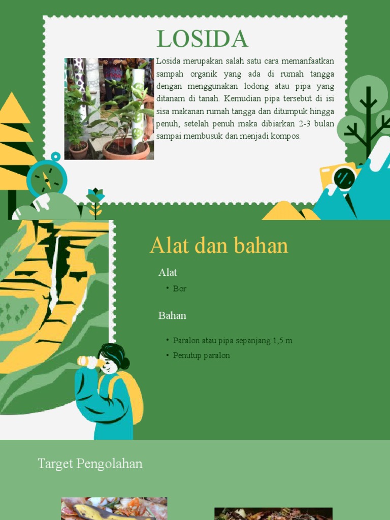 Presentasi Pendidikan Hijau, Biru Dan Kuning Datar Grafis Bentang Alam ...