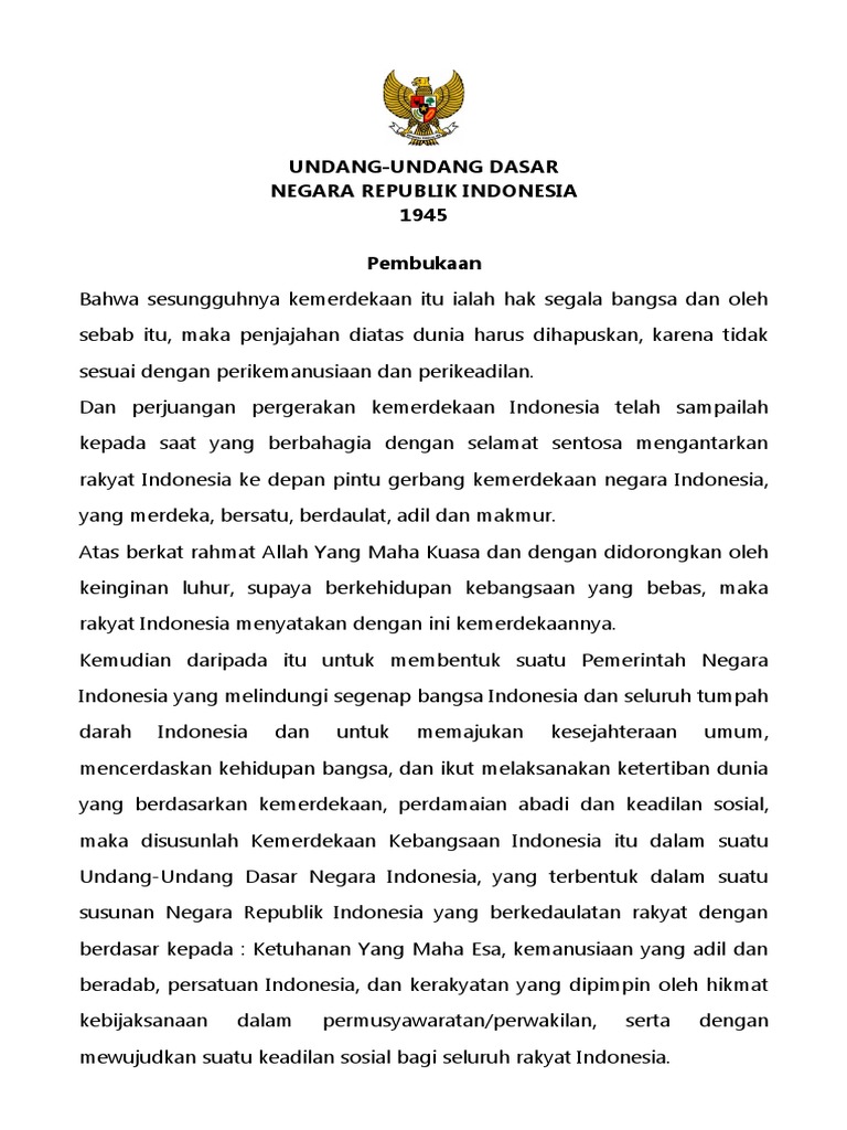 Naskah Uud 1945 | PDF