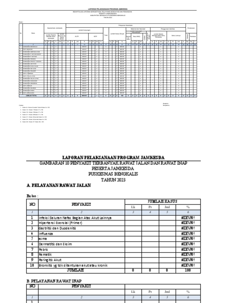 Belangko Laporan Jamkesda 2023 | PDF