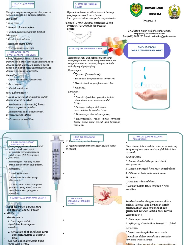 Ke2022-113 Leaflet Pemberian Obat Yang Benar | PDF
