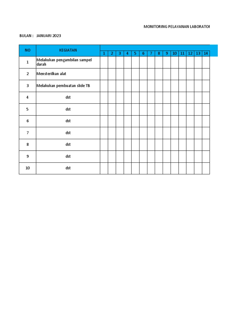 Monitoring Pelayanan Laboratorium | PDF