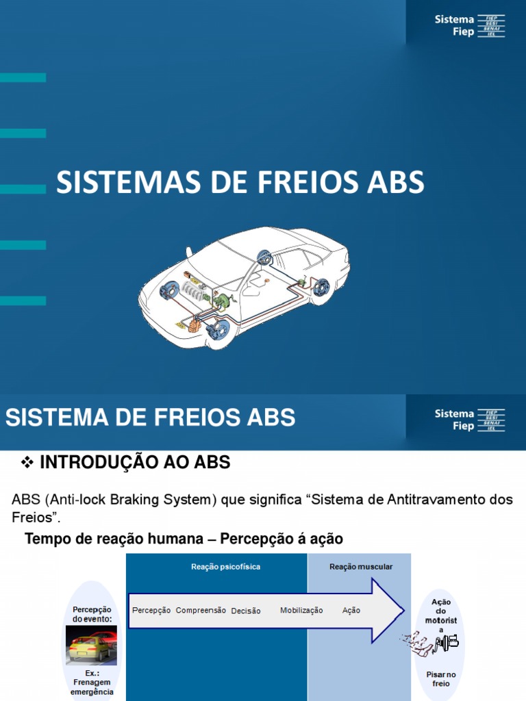 Sistemas De Freios Abs Funcionamento E Componentes Pdf Freios Abs