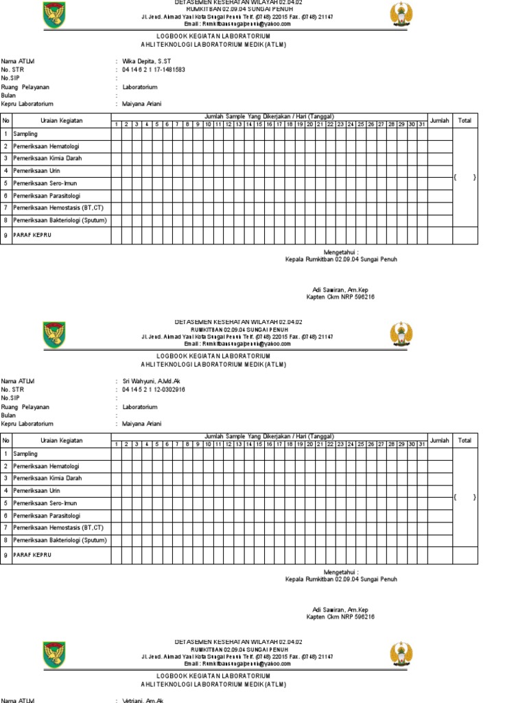 Logbook Lab | PDF