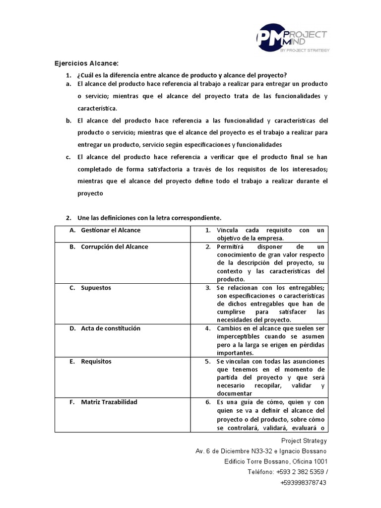 Ejercicios Gestion Alcance | PDF | Informática