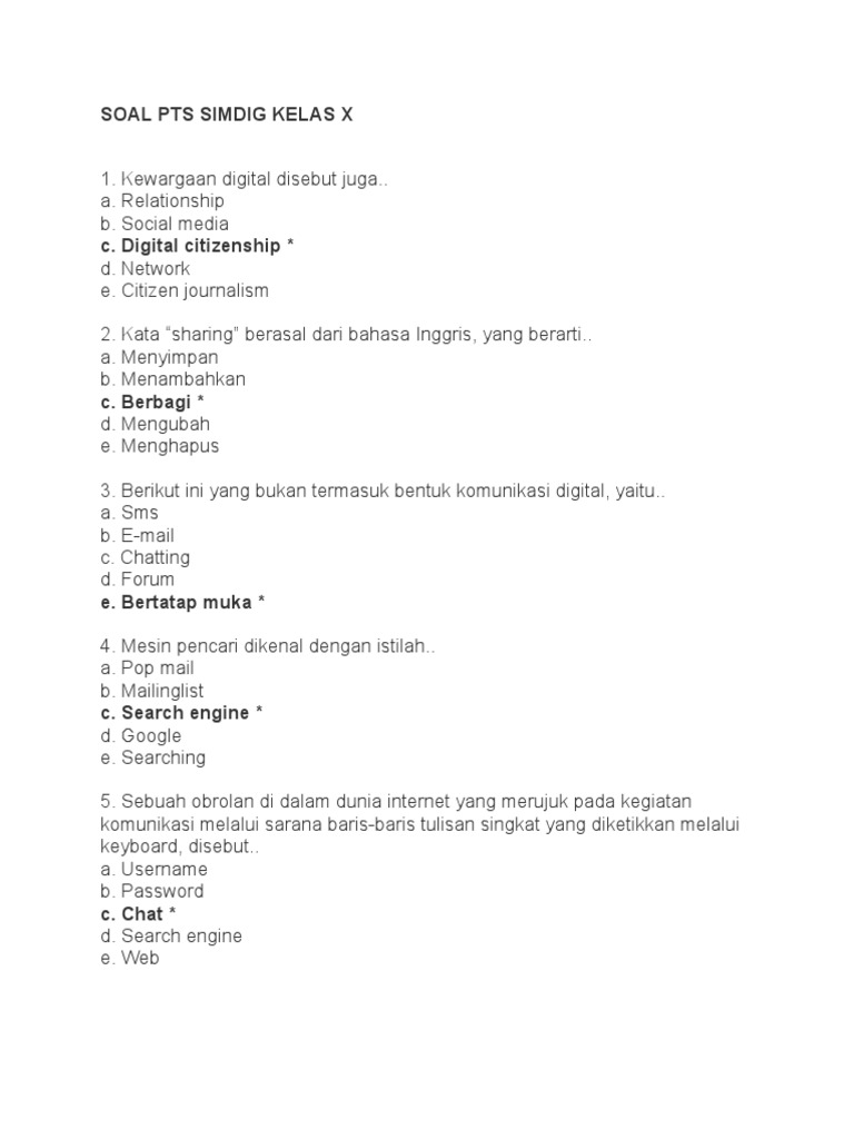 Uts Simkomdig | PDF | Komputer