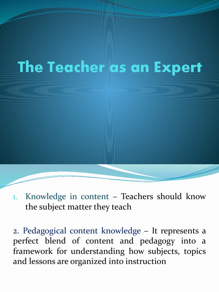 The-Teacher-as-an-Expert | PDF