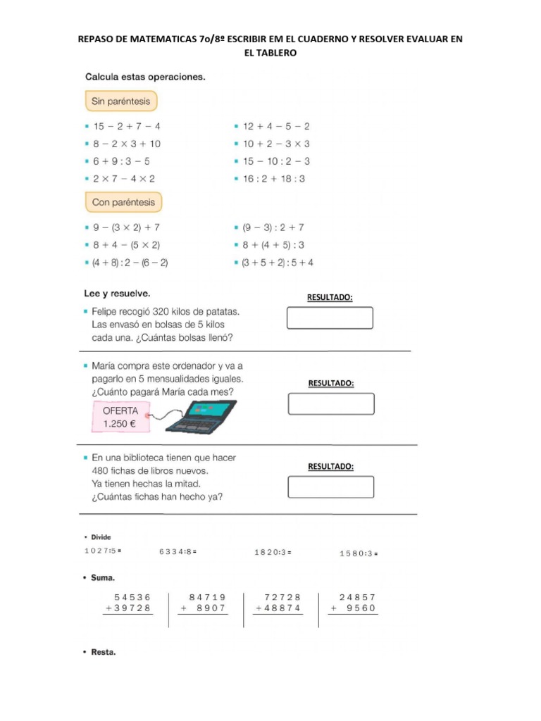 Tareas de Matematicas | PDF