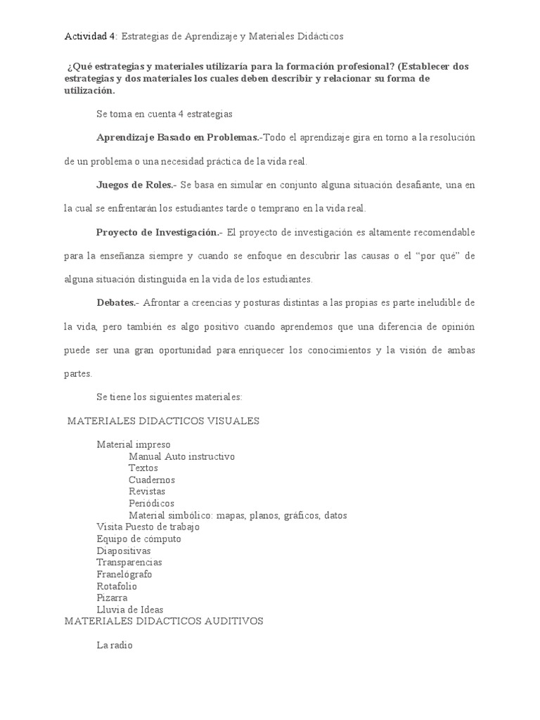 Actividad Unidad 4 Modulo 2 | PDF | Internet | Aprendizaje