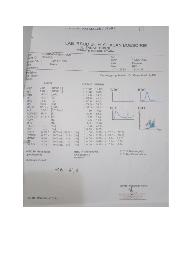 Hasil Laboratorium | PDF