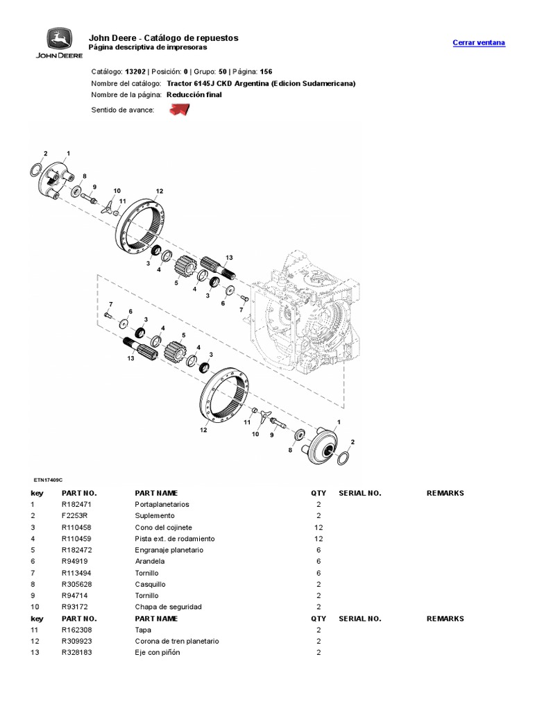 Reduccion Final Tractor John Deere 6145j | PDF