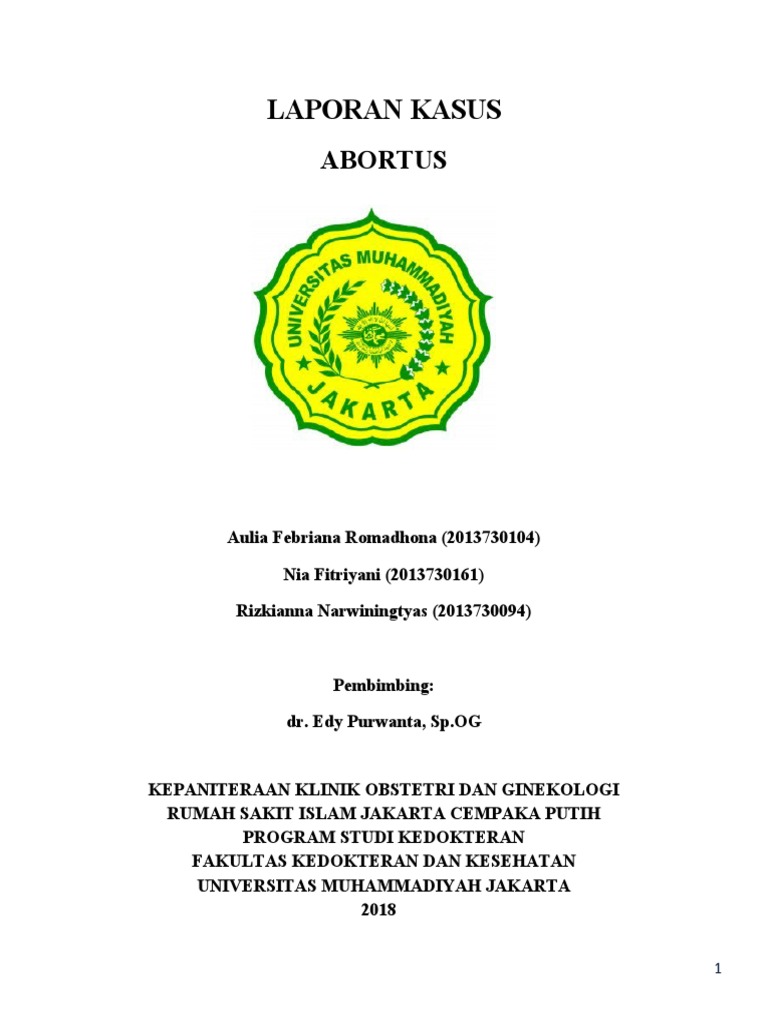 LAPKAS Abortus Inkomplit | PDF | Sains & Matematika