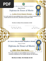 Diploma de Honor al Mérito Académico | PDF