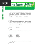 Palabras Terminadas en Ción, Sión, Xión y Cción | PDF | Artes del ...