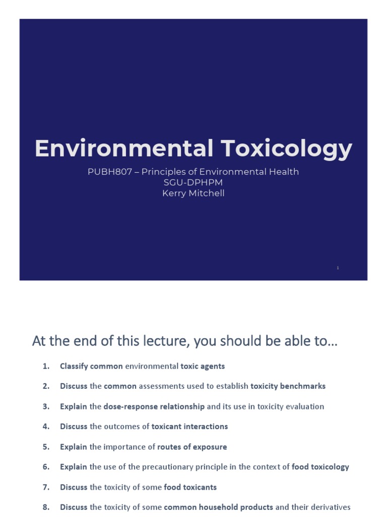 Environmental Toxicology | PDF | Toxicity | Toxicology