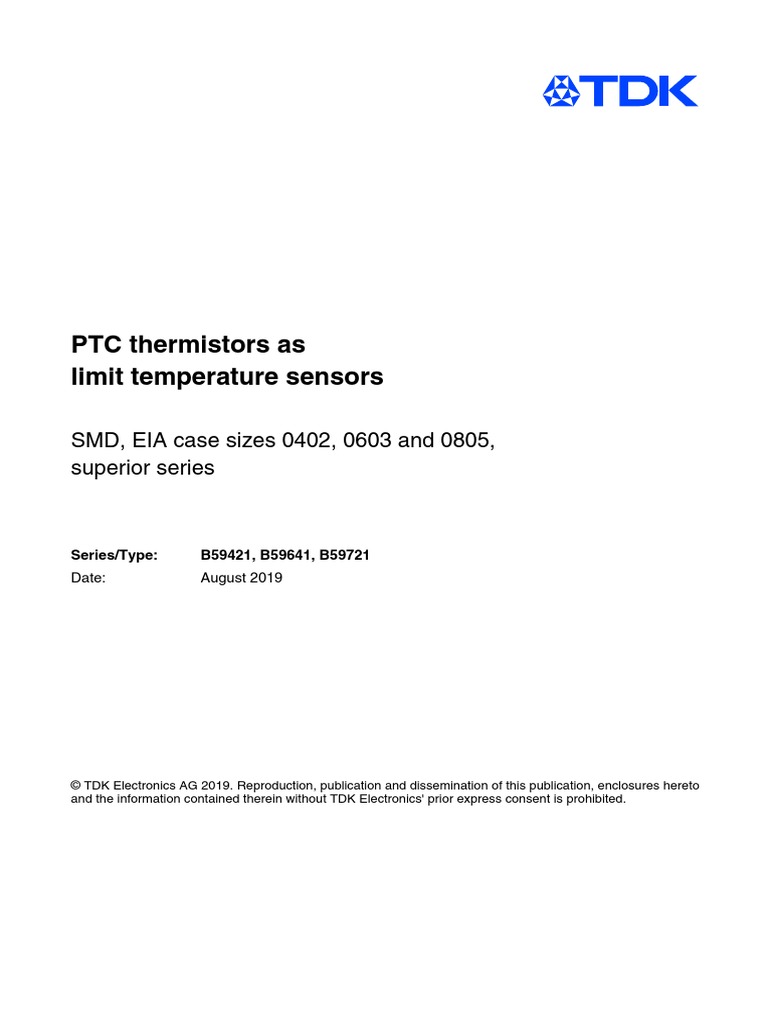 PTC Sensors SMD Chips Superior | PDF | Electrical Resistance And ...