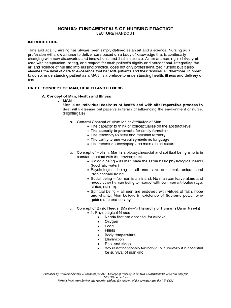 Fundamentals of Nursing Practice Overview | PDF | Stress (Biology ...
