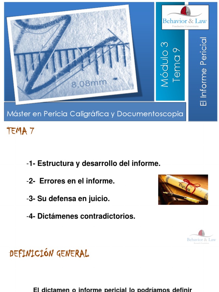 Informe Pericial Caligráfico: Estructura y Errores | PDF | Testigo ...