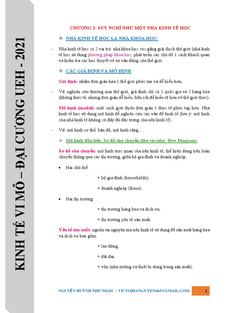 Chương 2. Suy nghĩ như một nhà kinh tế học | PDF