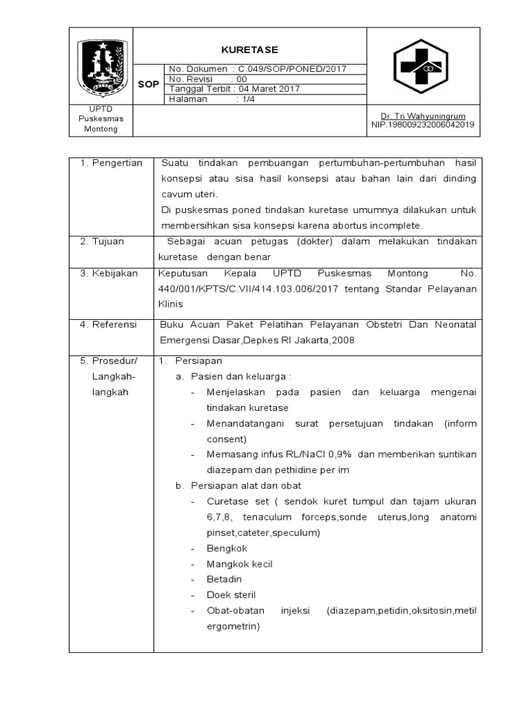 Sop Kuretase | PDF