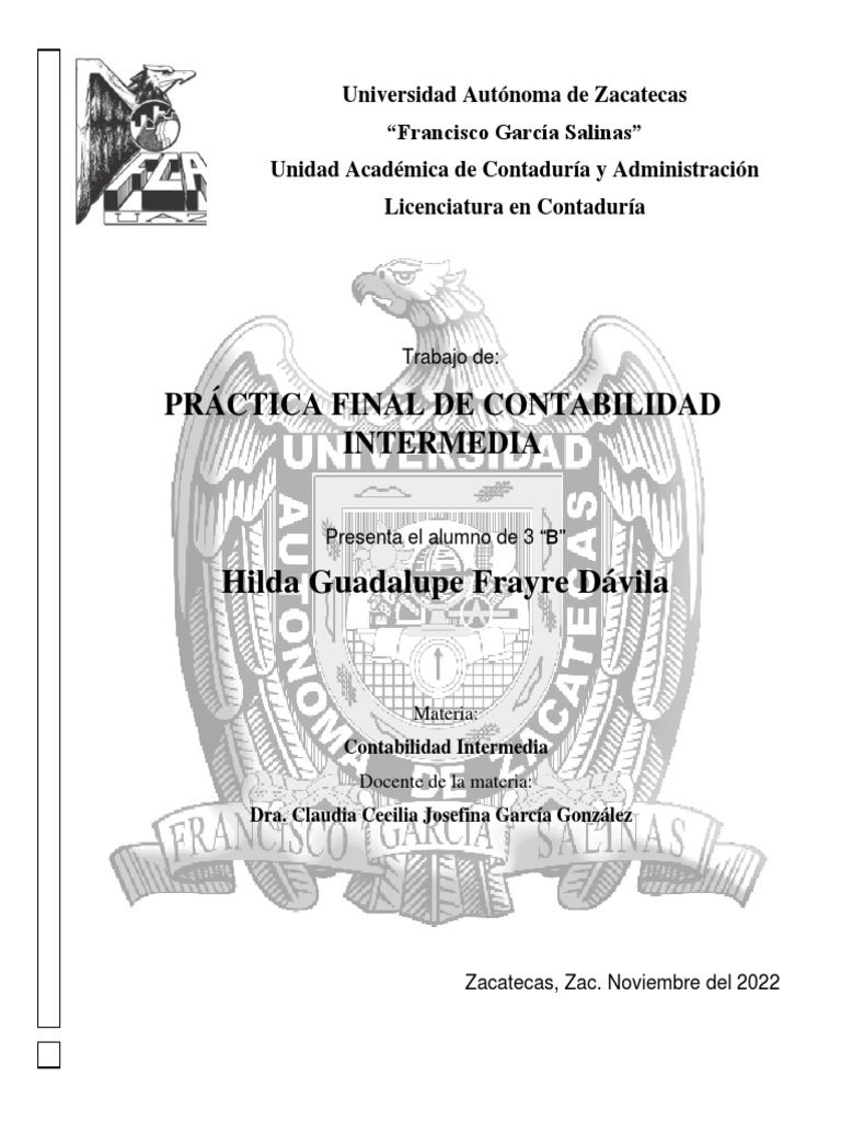 Práctica Final HGFD | PDF | Contabilidad | Estado financiero