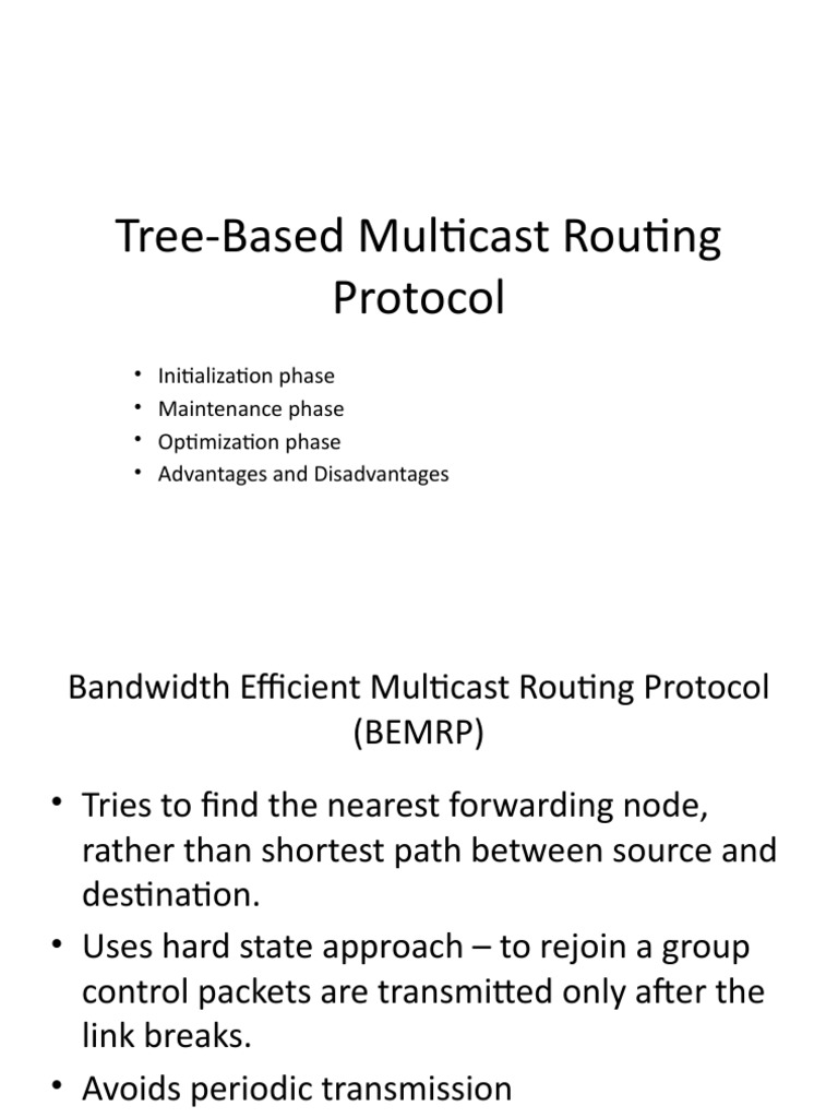 Tree Based Multicast Routing Protocol Pdf Routing Multicast