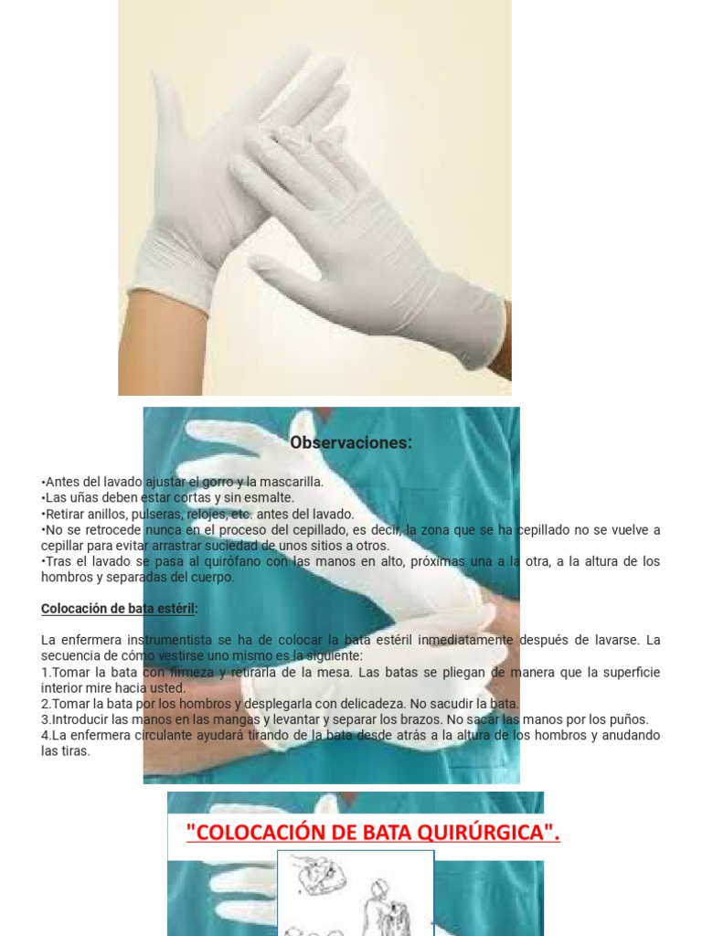 Calzado de Guant3es y Bata | PDF | Cirujano | Guante
