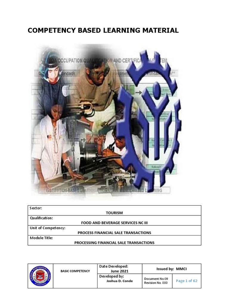 CBLM Template Basic LO # 9 | PDF | Point Of Sale | Cash