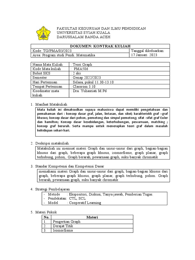 Teori Graph 02 Kontrak Selasa | PDF