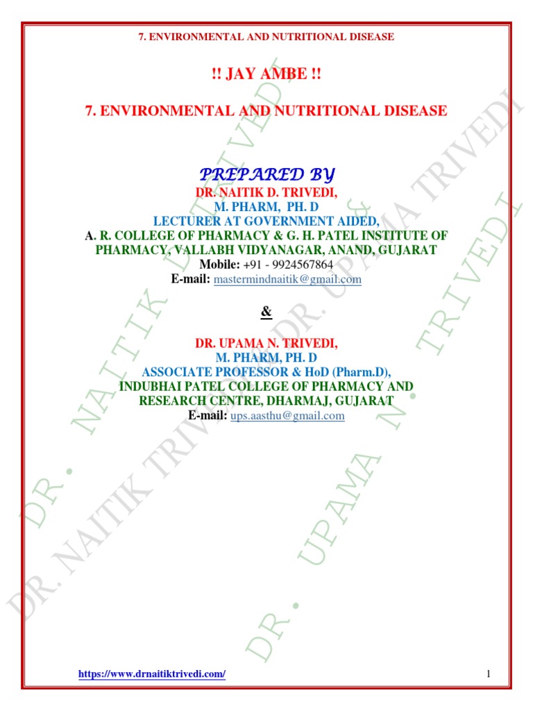 Environmental and Nutritional Diseases | PDF | Vitamin A | Addiction