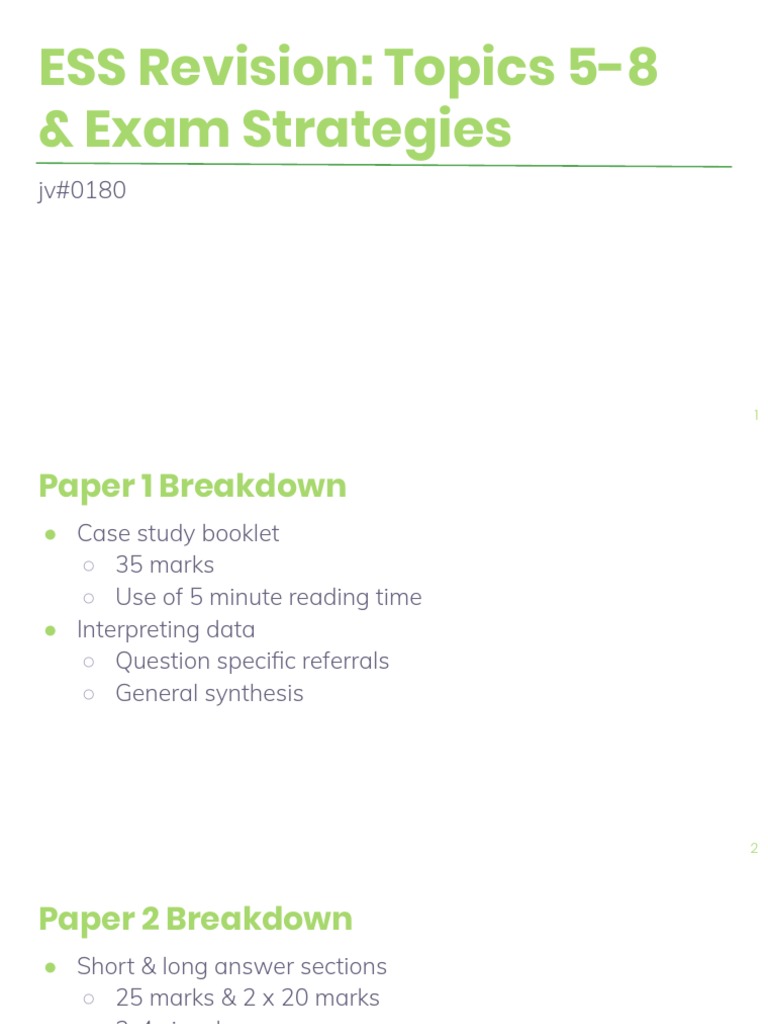 ESS Exam Strategies & Topics 5-8 | PDF | Climate Change | Climate ...