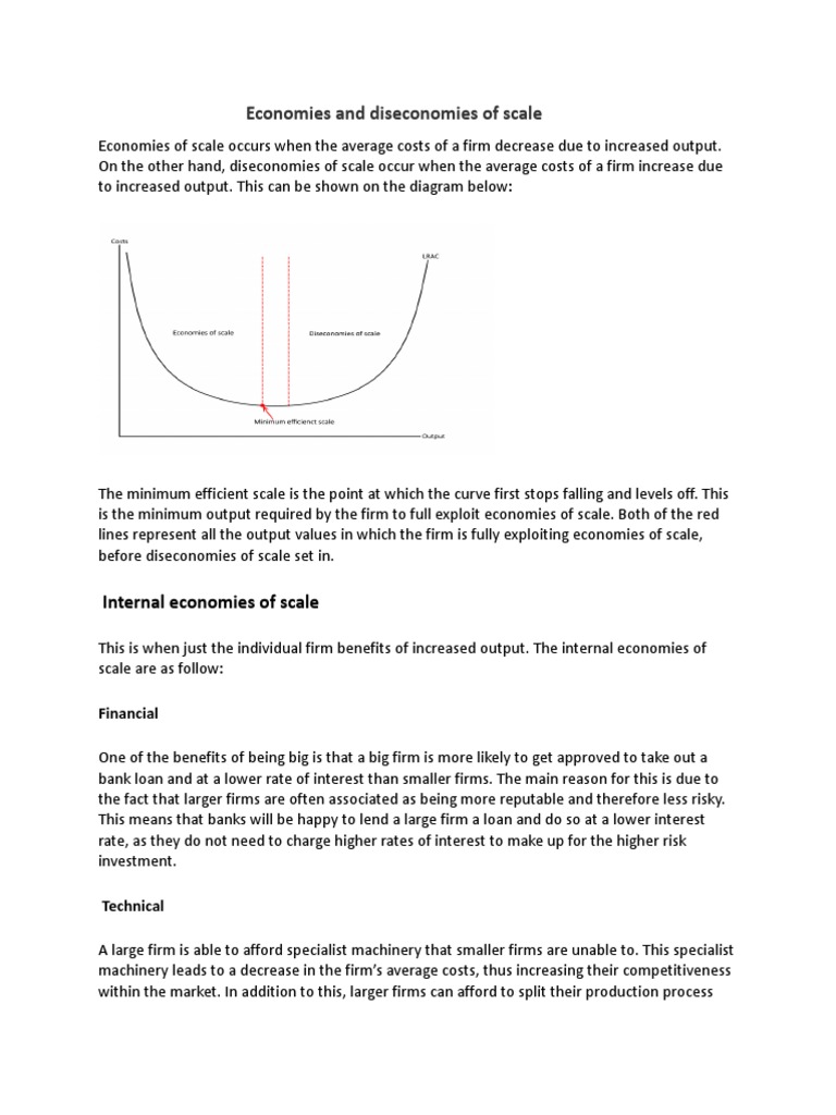 Economies and Diseconomies of Scale | PDF | Economies Of Scale ...