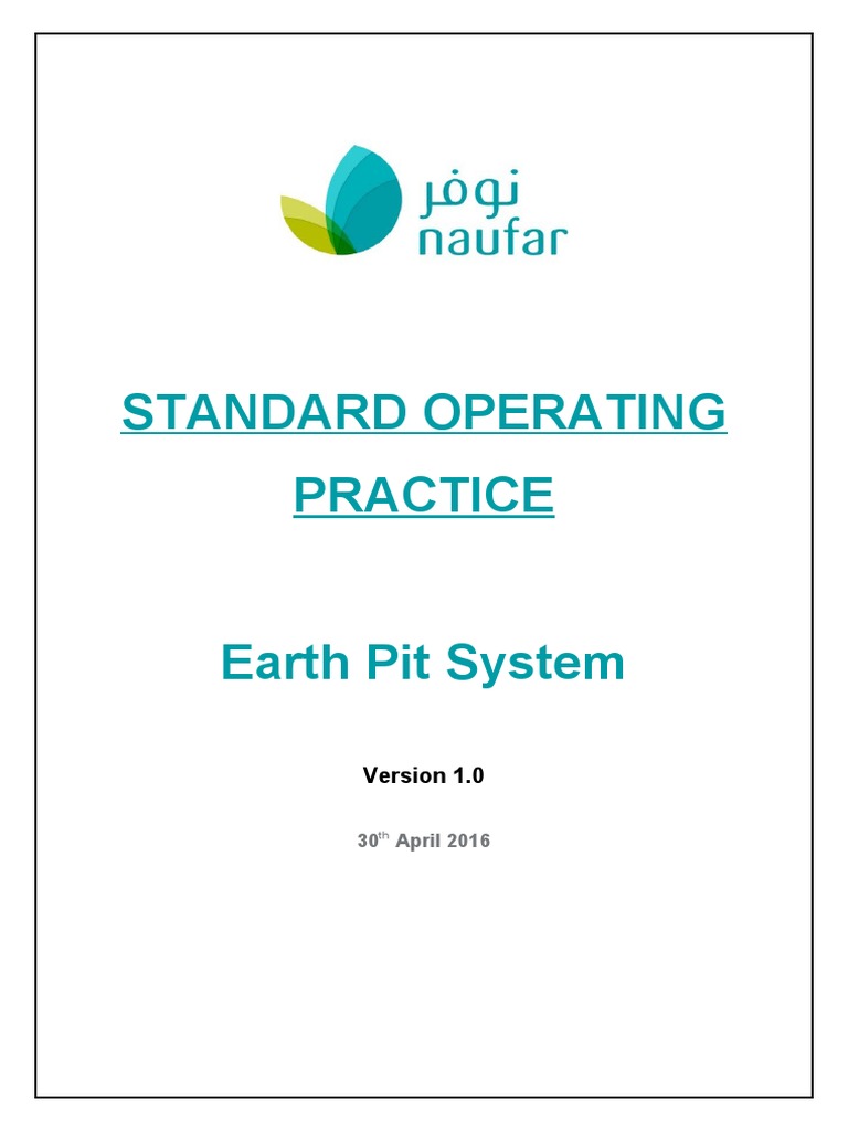 SOP - Earth Pit System | PDF | Soil | Electrical Resistance And Conductance