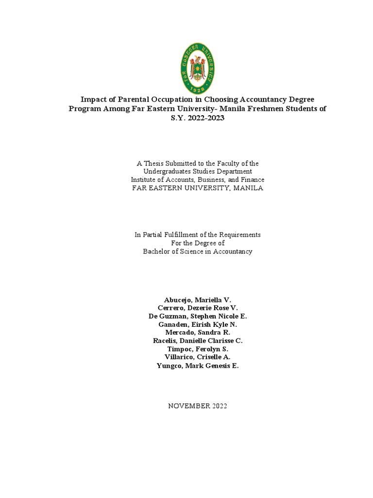 Parents Occupation | Download Free PDF | Parenting | Decision Making