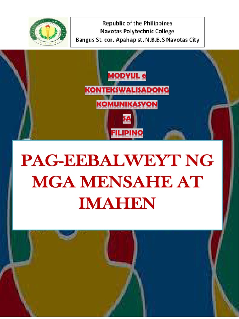 Modyul 6 Sa Kontekstwalisadong Komunikasyon Sa Filipino Nvsalve | PDF Modyul 6 Sa Kontekstwalisadong Komunikasyon Sa Filipino Nvsalve | PDF