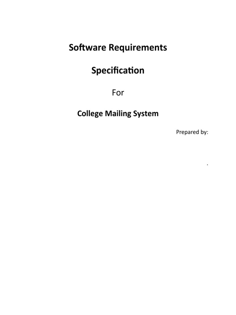 College Mailing System SRS New | PDF | User (Computing) | Software