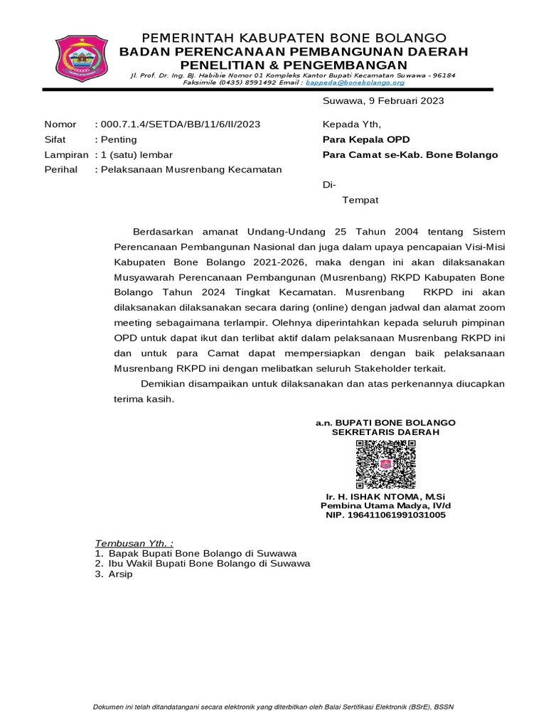 Contoh Notulen Musrenbang Desa 2023 | PDF