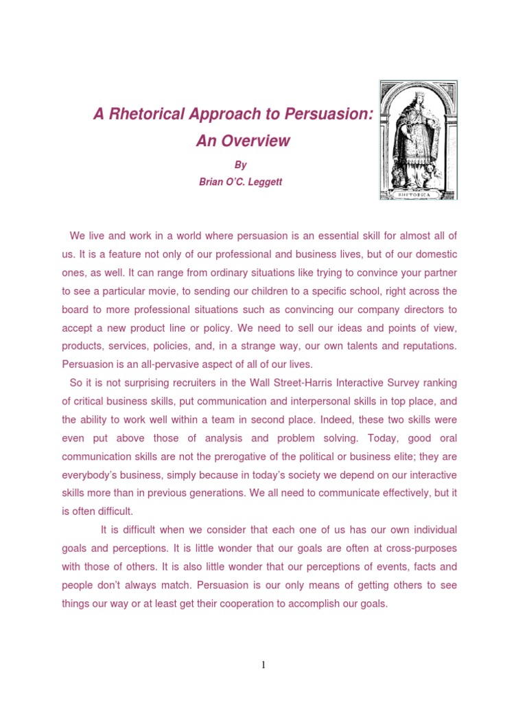 Rhetorical Strategies for Effective Persuasion | PDF | Persuasion ...