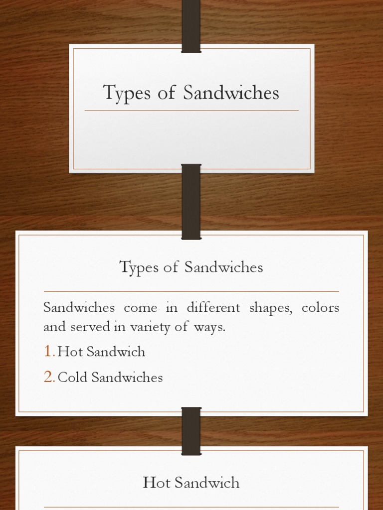 Types and Varieties of Sandwiches | PDF | Cooking, Food & Wine | Home ...