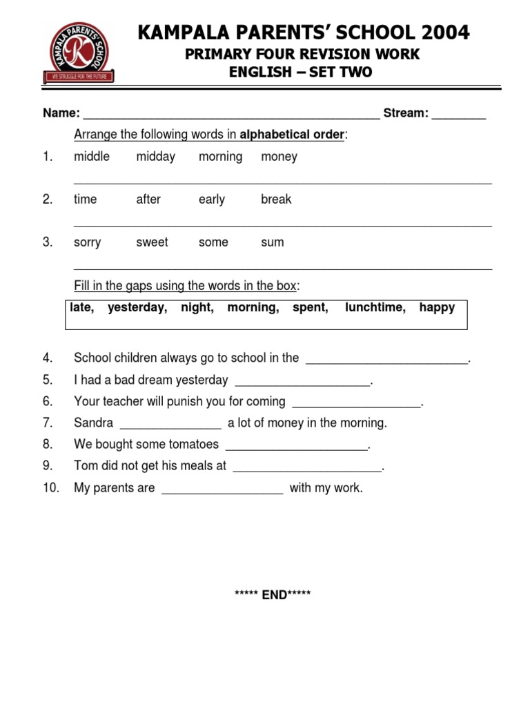 Primary Four - Set Two | PDF | Legume | Horticulture