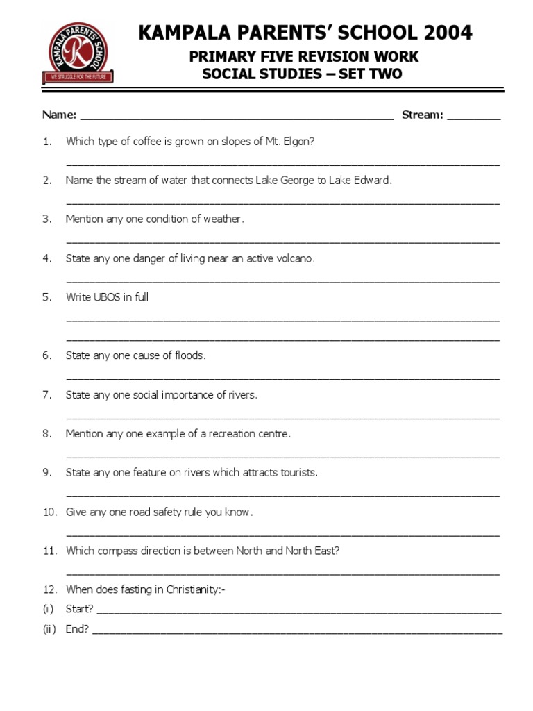 Primary Five - Set Two | PDF