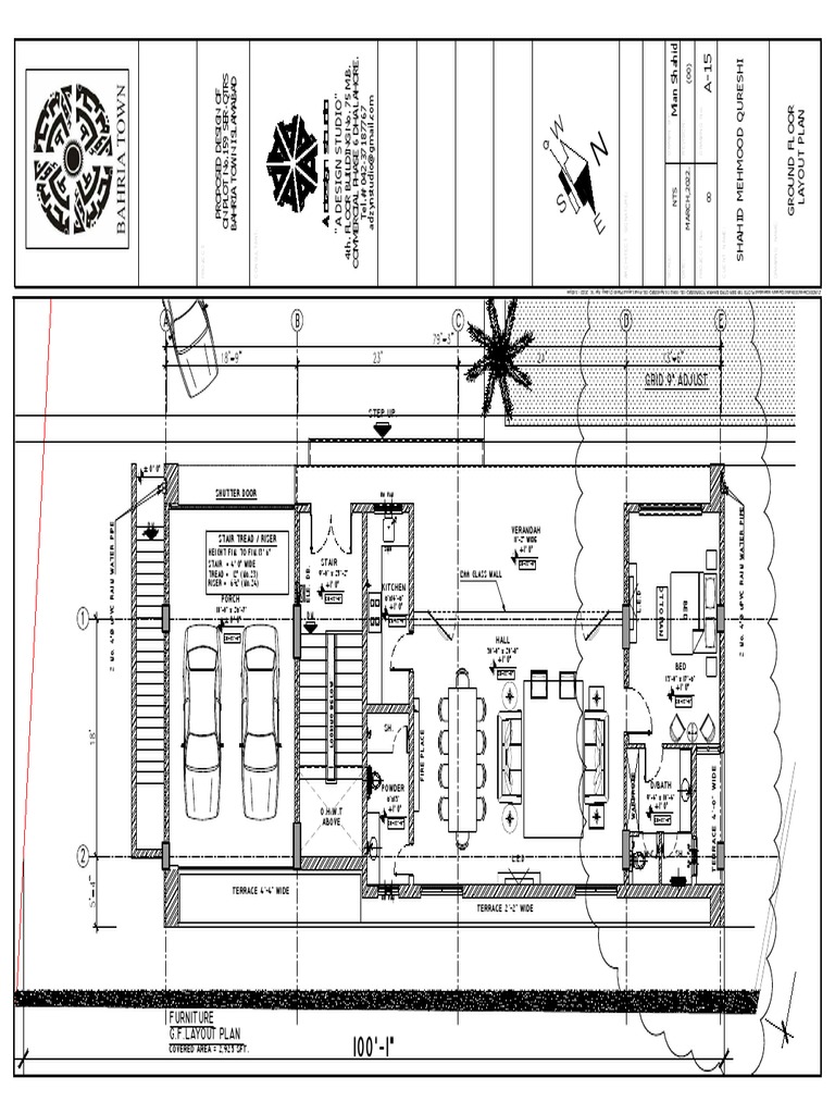 Ground Floor Plan for Commercial Building | PDF | Stairs | Components