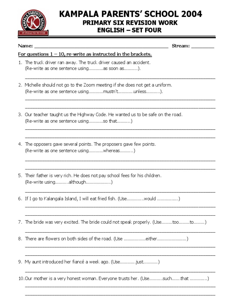 Primary Six - Set Four | PDF | Soil | Earth Sciences