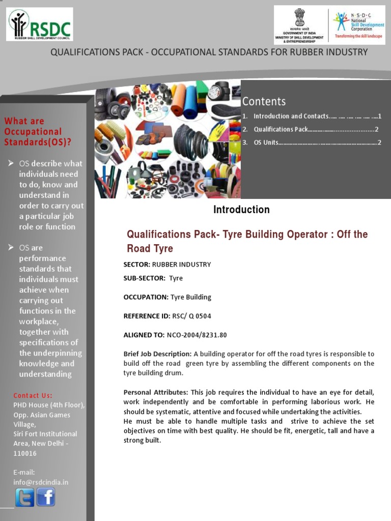 QP RSC Q0504 Tyre Building Operator Off The Road Tyre | PDF | Tire | Safety